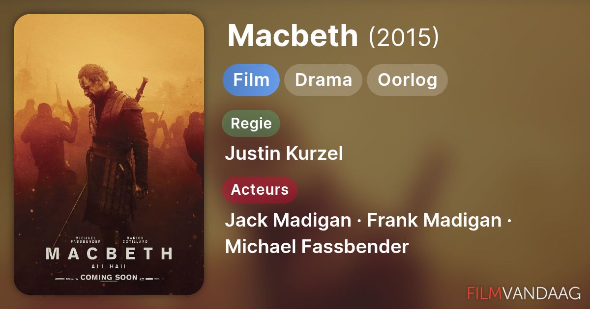 Macbeth (film, 2015) - FilmVandaag.nl