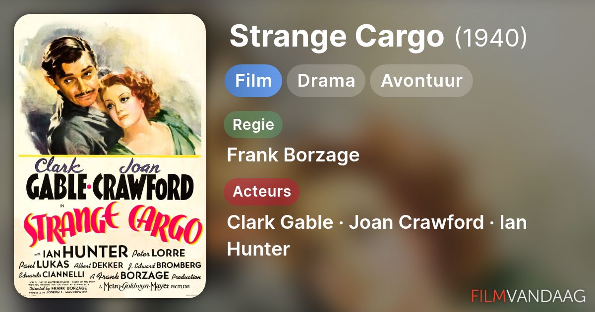 Strange Cargo (film, 1940) - FilmVandaag.nl