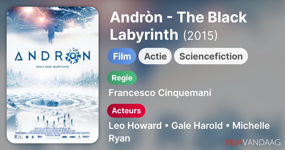 Andròn - The Black Labyrinth (film, 2015) - FilmVandaag.nl