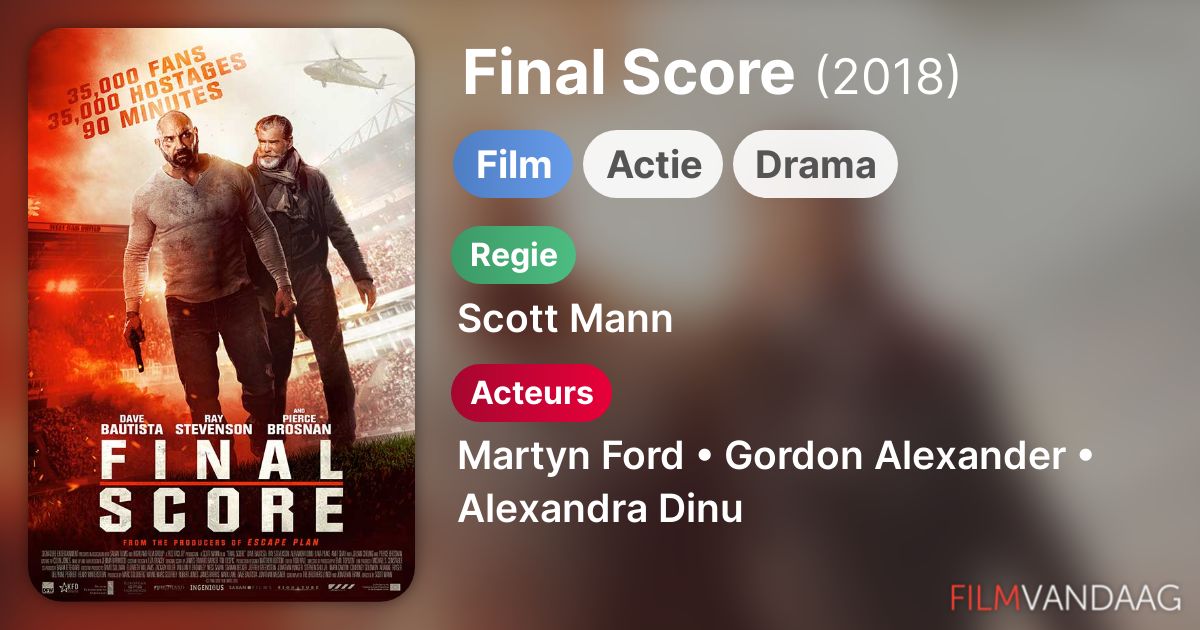 Final Score (film, 2018) - FilmVandaag.nl