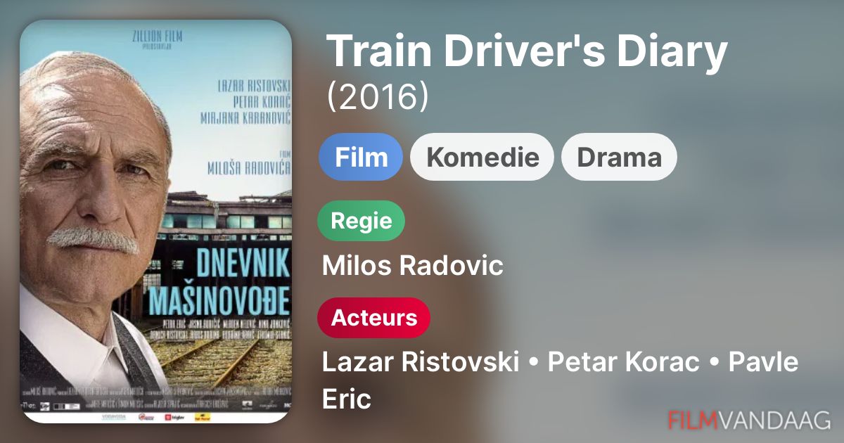 Train Driver's Diary (film, 2016) - FilmVandaag.nl