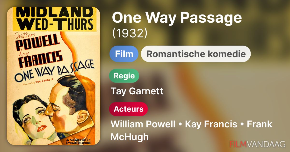 One Way Passage (film, 1932) - FilmVandaag.nl