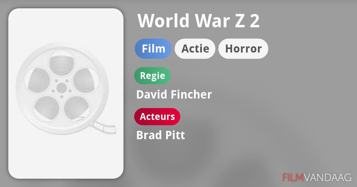 World War Z 2 (film) - FilmVandaag.nl