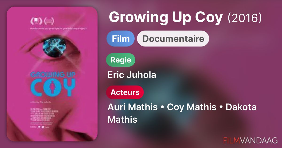 Growing Up Coy (film, 2016) - FilmVandaag.nl
