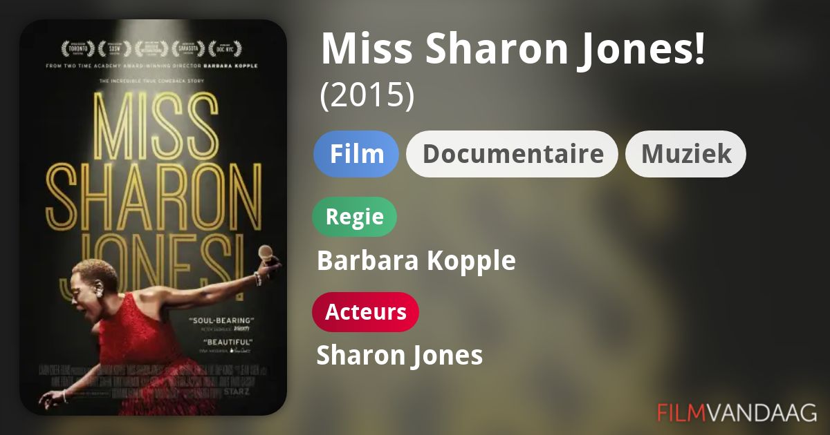 Miss Sharon Jones! (film, 2015) - FilmVandaag.nl