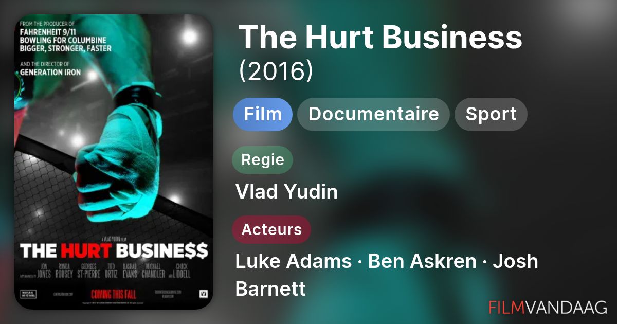 The Hurt Business (film, 2016) - FilmVandaag.nl