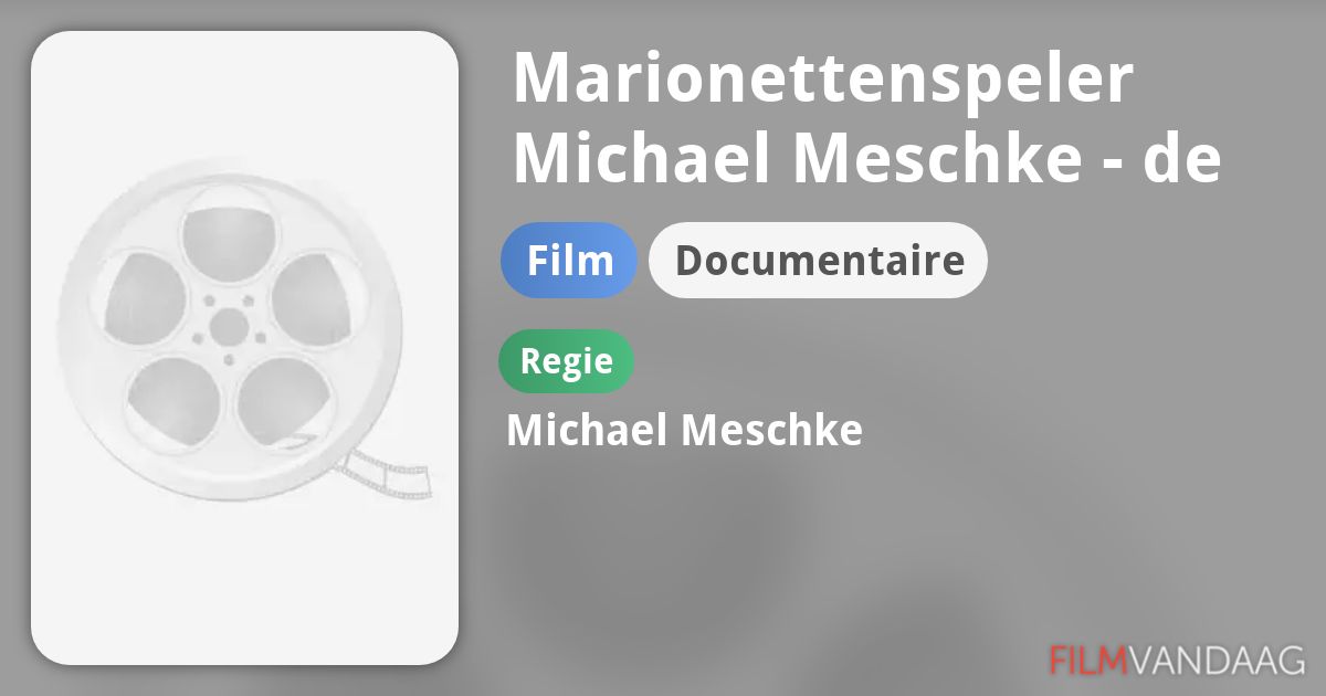Marionettenspeler Michael Meschke - de man die engelen liet vliegen ...