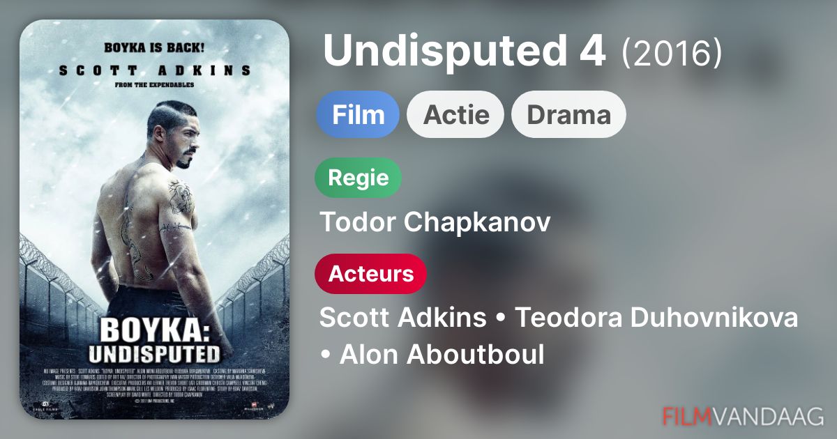 Undisputed 4 (film, 2016) - FilmVandaag.nl