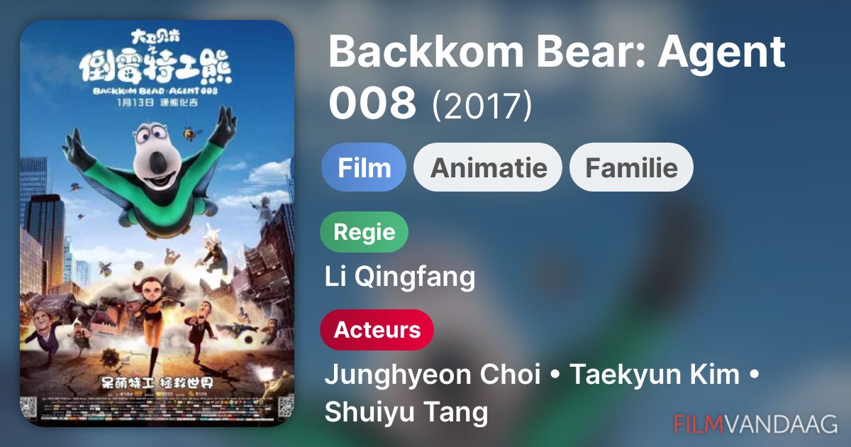 Backkom Bear: Agent 008 (film, 2017) kopen op dvd of blu-ray ...