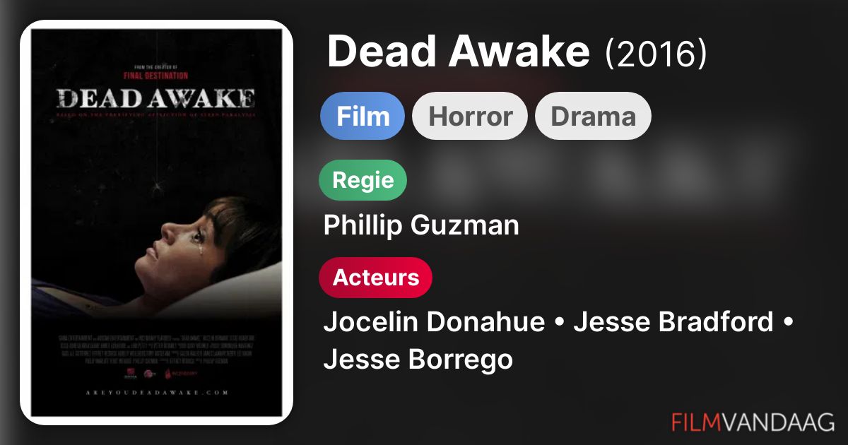 Dead Awake (film, 2017) - FilmVandaag.nl