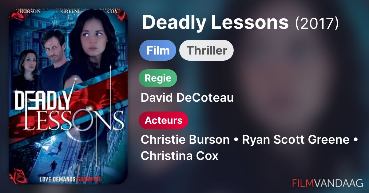 Deadly Lessons (film, 2017) - FilmVandaag.nl