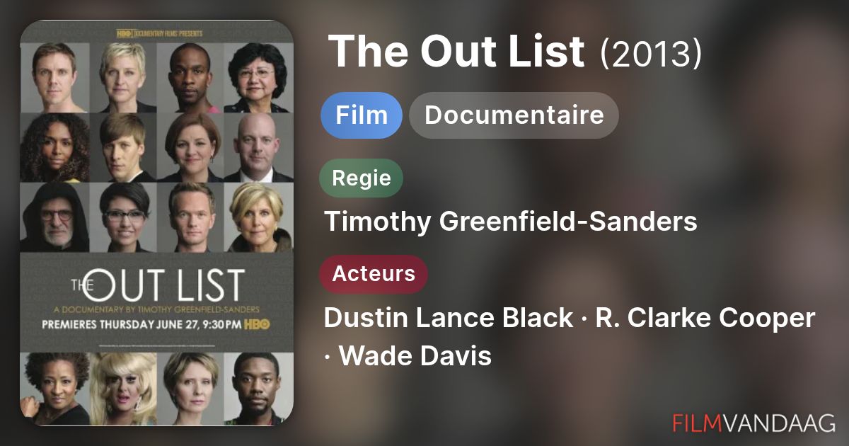 The Out List (film, 2013) - FilmVandaag.nl