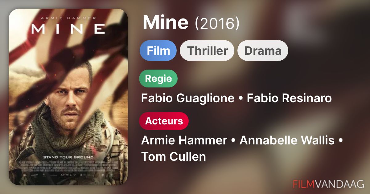 Mine (film, 2016) - FilmVandaag.nl