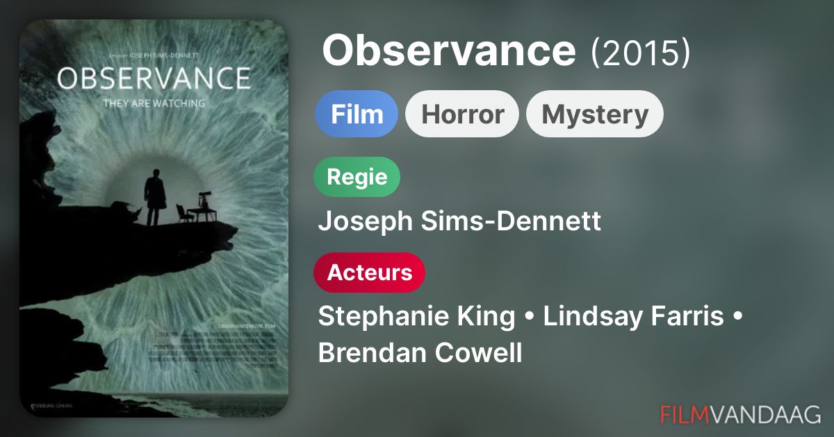 Observance (film, 2015) - FilmVandaag.nl