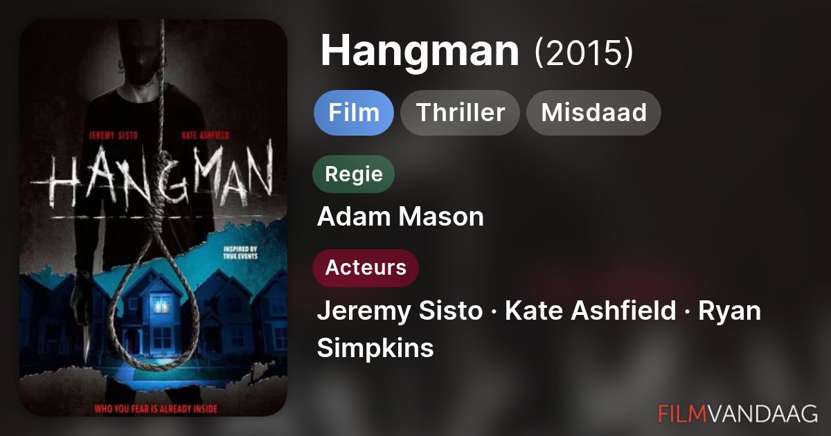 Hangman (film, 2015) - FilmVandaag.nl