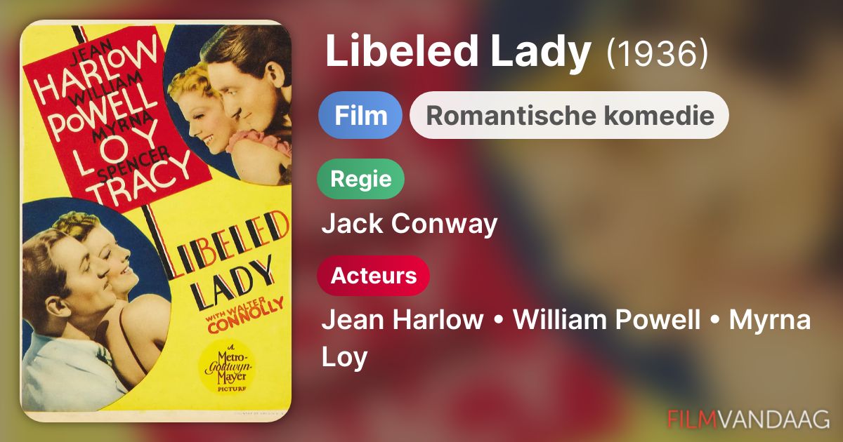 Libeled Lady (film, 1936) - FilmVandaag.nl