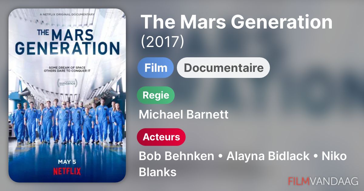 The Mars Generation (film, 2017) - FilmVandaag.nl