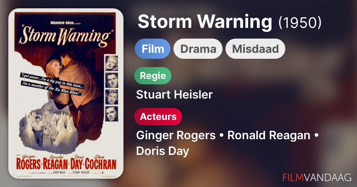 Storm Warning (film, 1950) - FilmVandaag.nl
