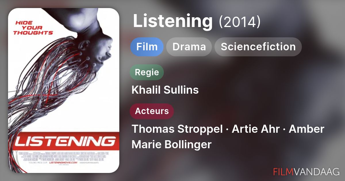 Listening (film, 2014) - FilmVandaag.nl