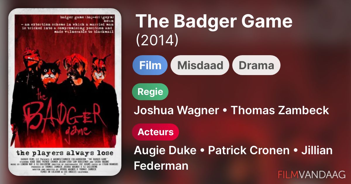 The Badger Game (film, 2014) - FilmVandaag.nl