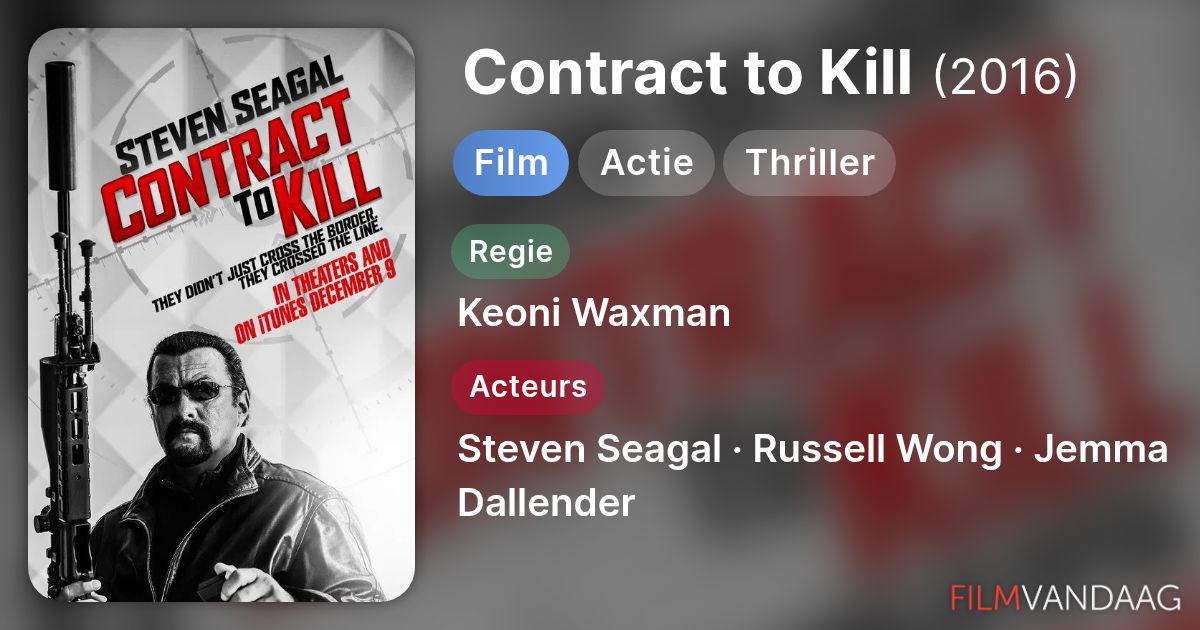 Contract to Kill (film, 2016) Nu Online Kijken - FilmVandaag.nl
