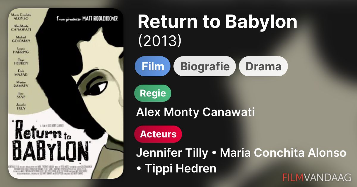 Return to Babylon (film, 2013) kopen op dvd of blu-ray - FilmVandaag.nl