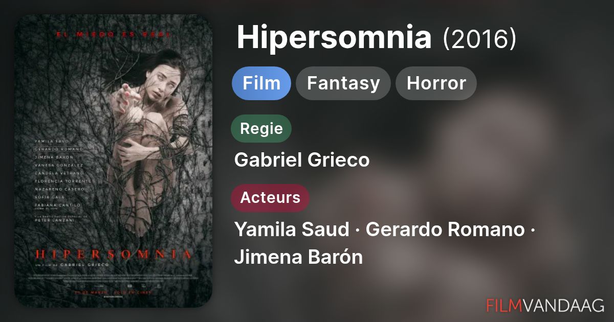 Hipersomnia (film, 2016) - FilmVandaag.nl