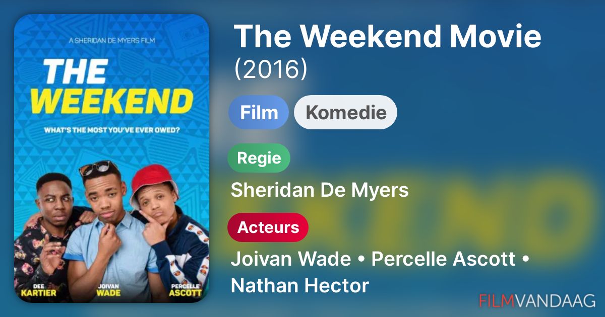 The Weekend Movie (film, 2016) - FilmVandaag.nl
