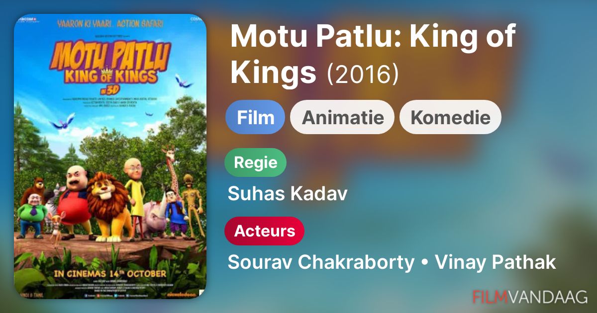 Motu Patlu: King of Kings (film, 2016) - FilmVandaag.nl