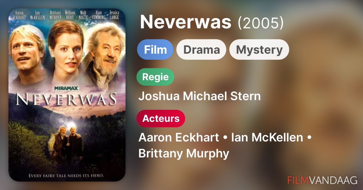 Neverwas (film, 2005) Nu Online Kijken - FilmVandaag.nl