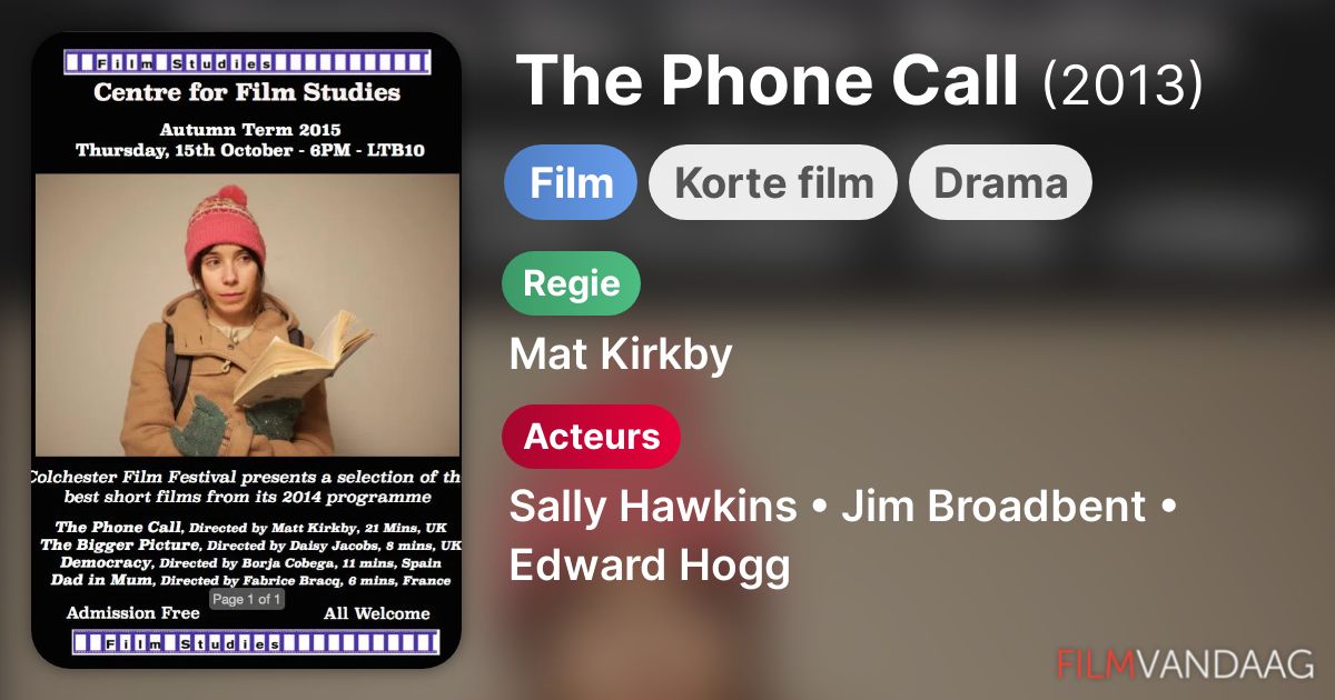 The Phone Call (film, 2013) - FilmVandaag.nl