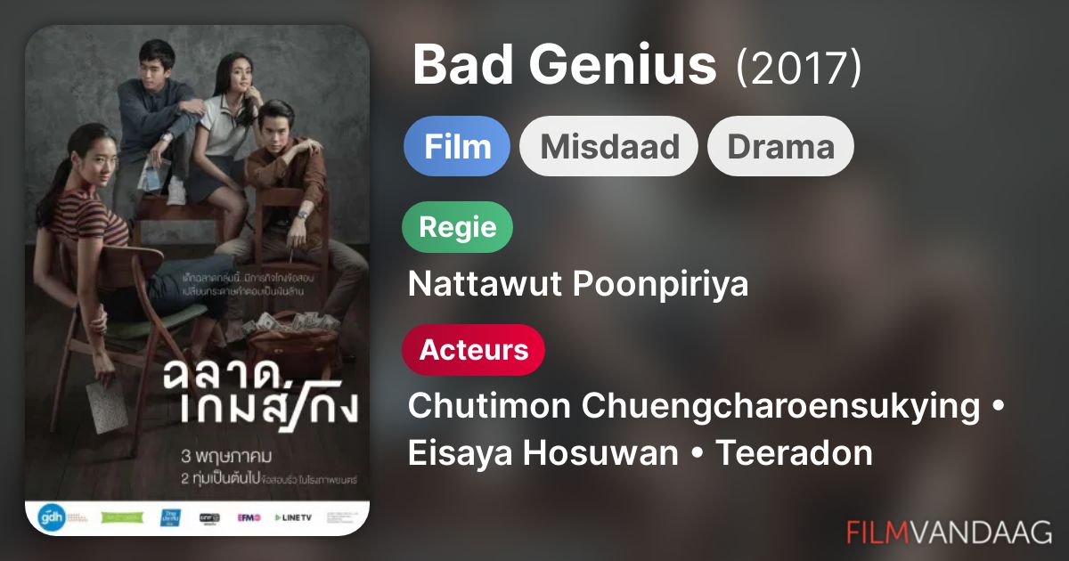 Bad Genius (film, 2017) - FilmVandaag.nl