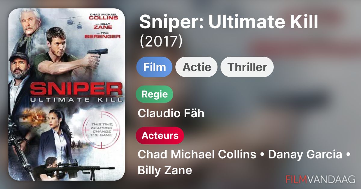 Sniper: Ultimate Kill (film, 2017) - FilmVandaag.nl
