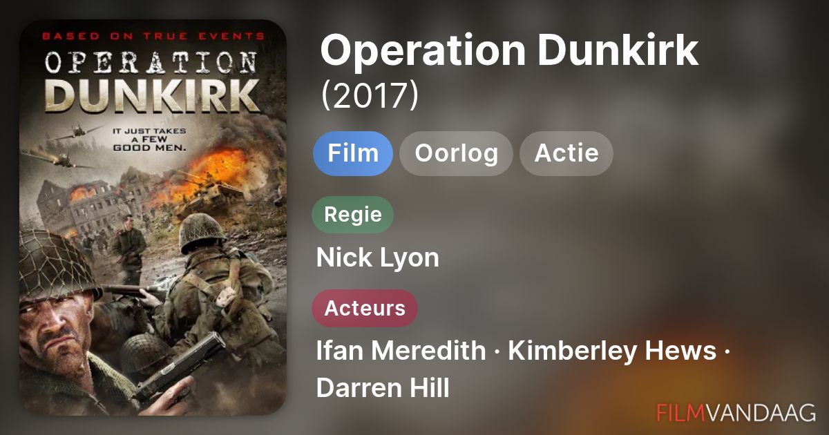 Operation Dunkirk (film, 2017) - FilmVandaag.nl