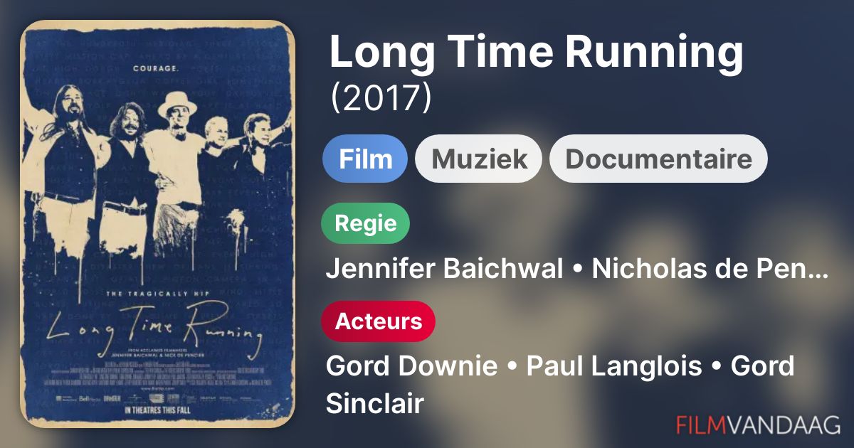 Long Time Running (film, 2017) - FilmVandaag.nl