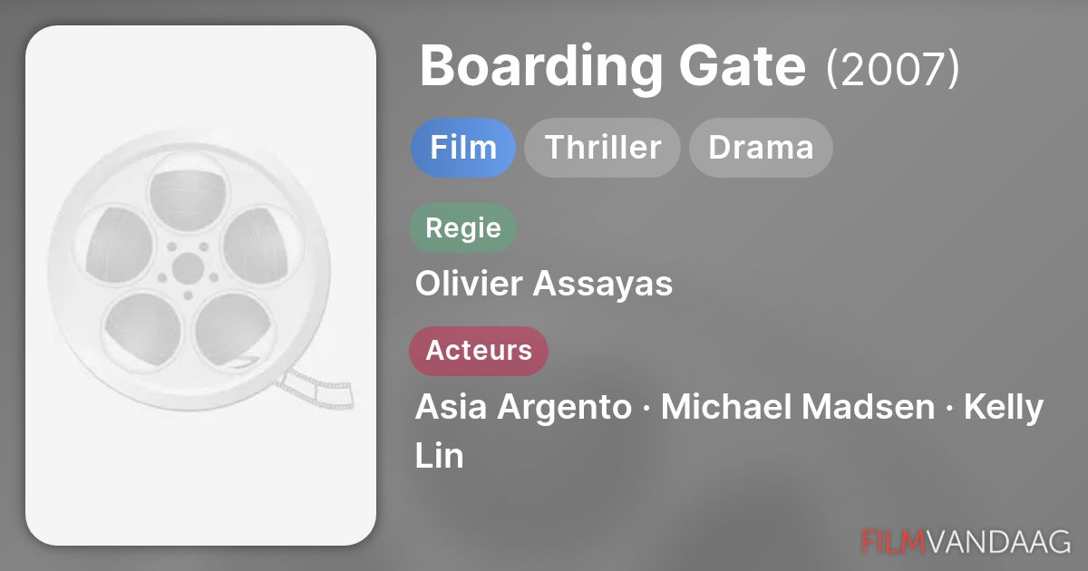 Boarding Gate (film, 2007) - FilmVandaag.nl