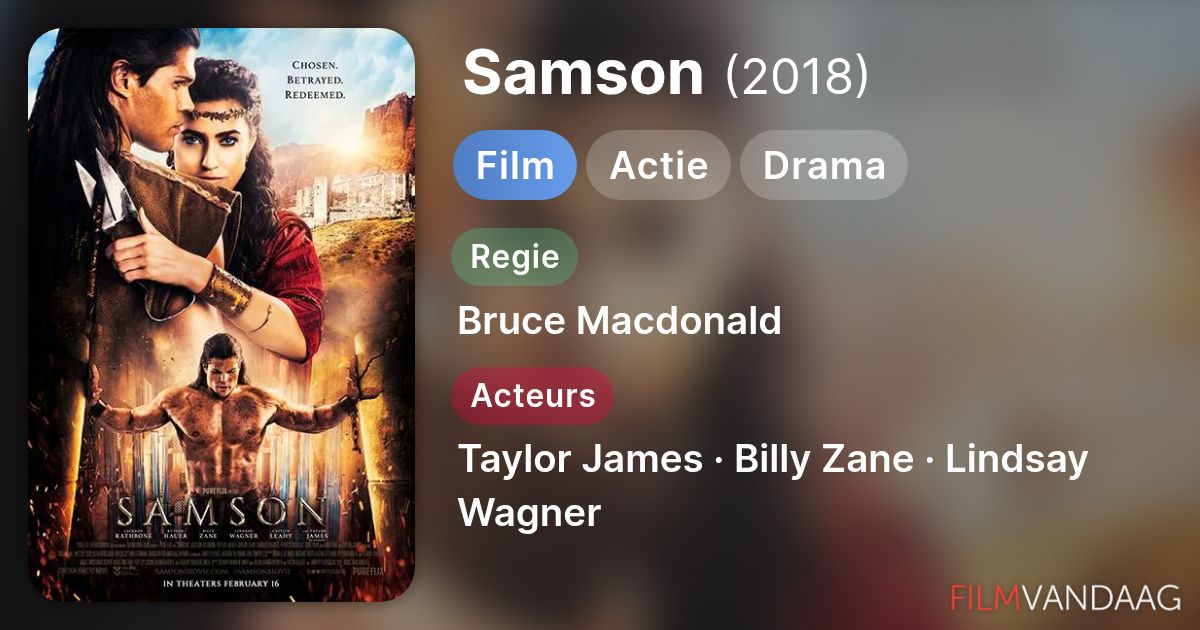 Samson (film, 2018) kopen op dvd of blu-ray - FilmVandaag.nl