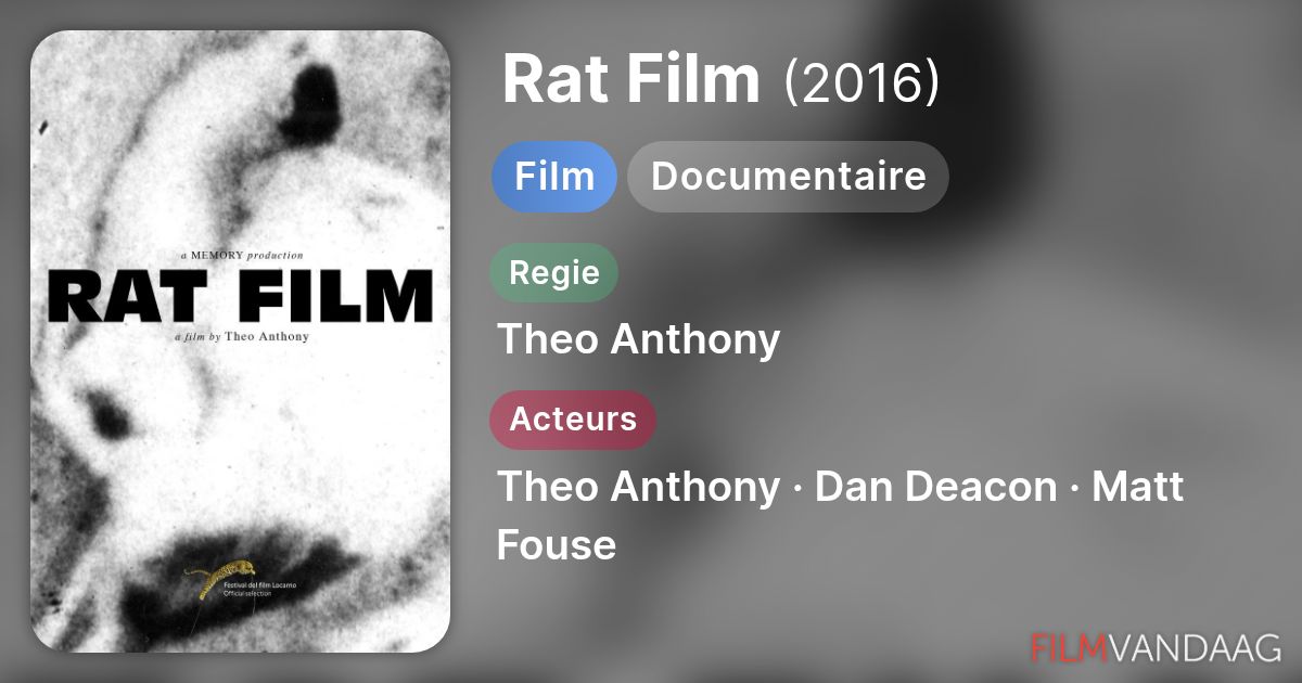 Rat Film (film, 2016) - FilmVandaag.nl