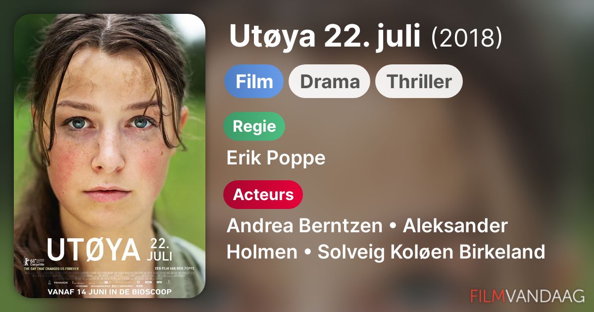 Utøya 22. juli (film, 2018) - FilmVandaag.nl