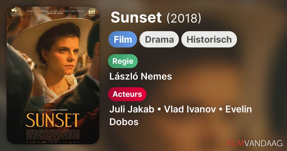 Sunset (film, 2018) - FilmVandaag.nl
