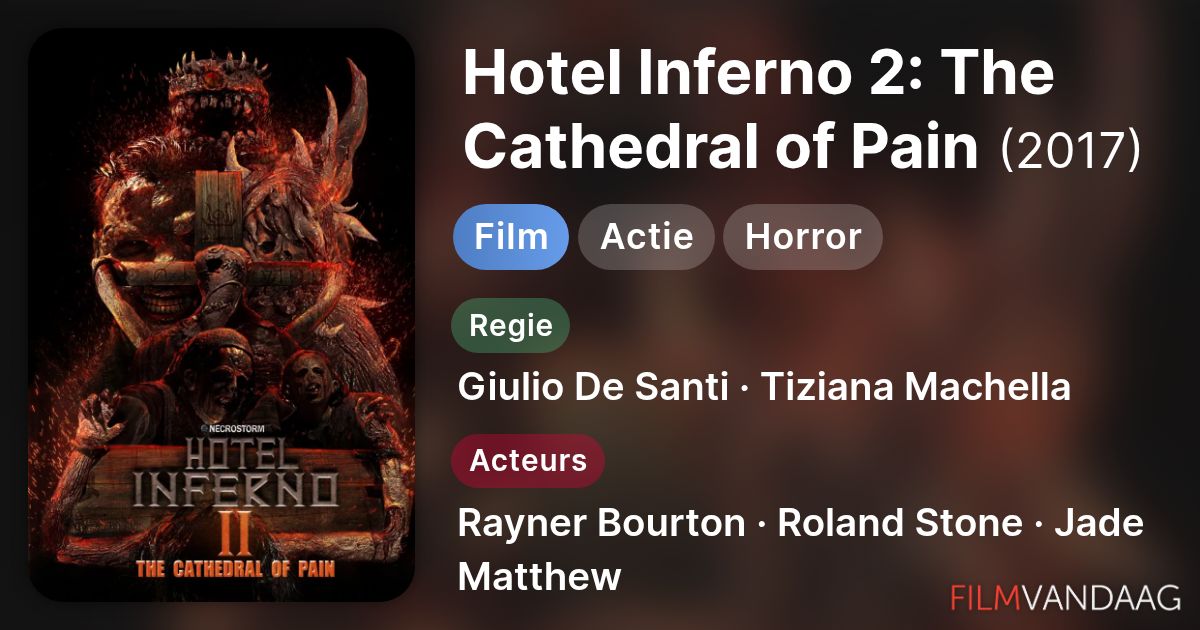 Hotel Inferno 2: The Cathedral of Pain (film, 2017) - FilmVandaag.nl