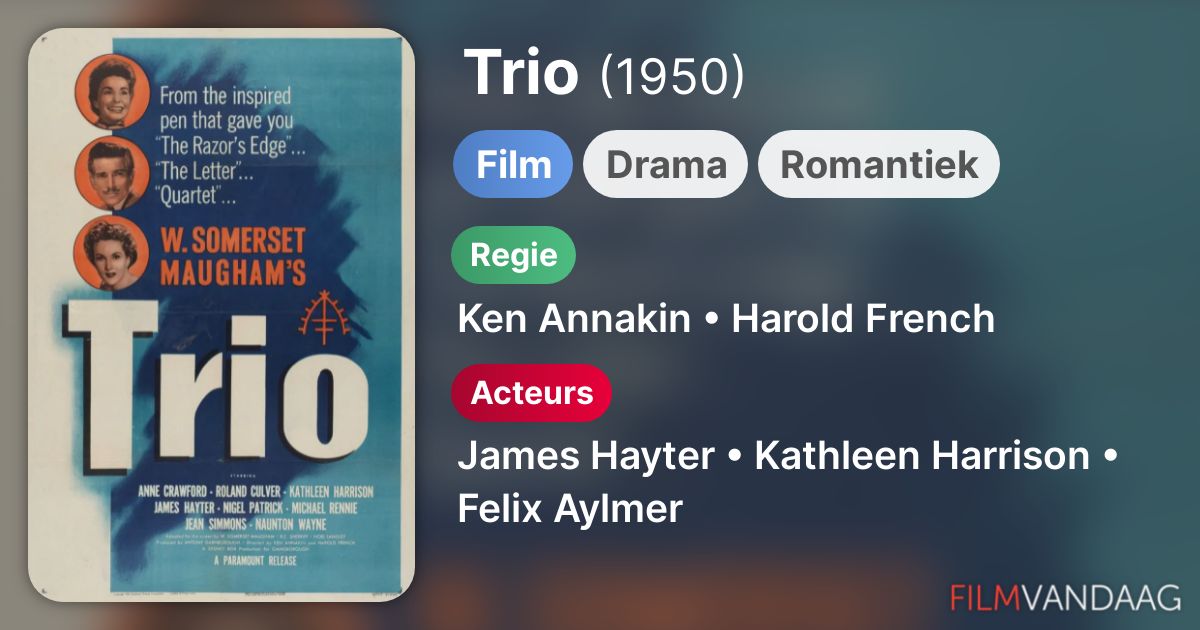 Trio (film, 1950) - FilmVandaag.nl