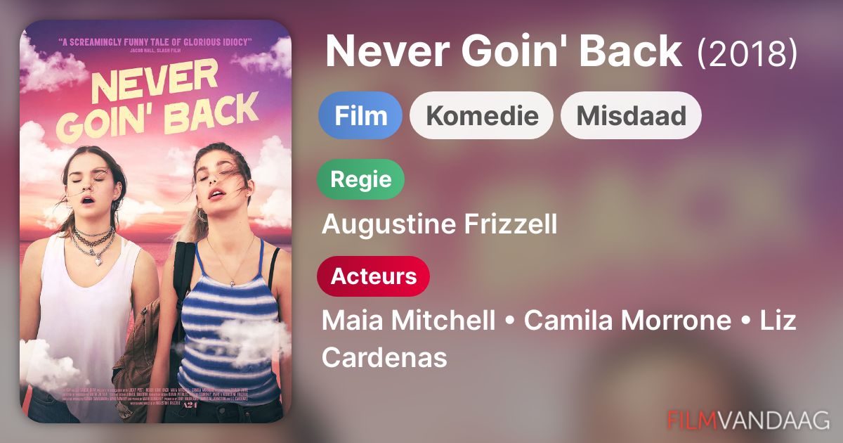 Never Goin' Back (film, 2018) - FilmVandaag.nl