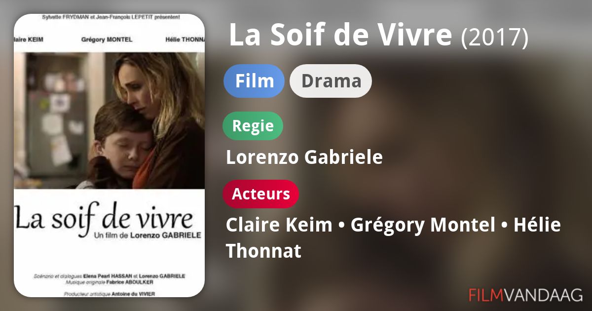 La Soif de Vivre (film, 2017) - FilmVandaag.nl