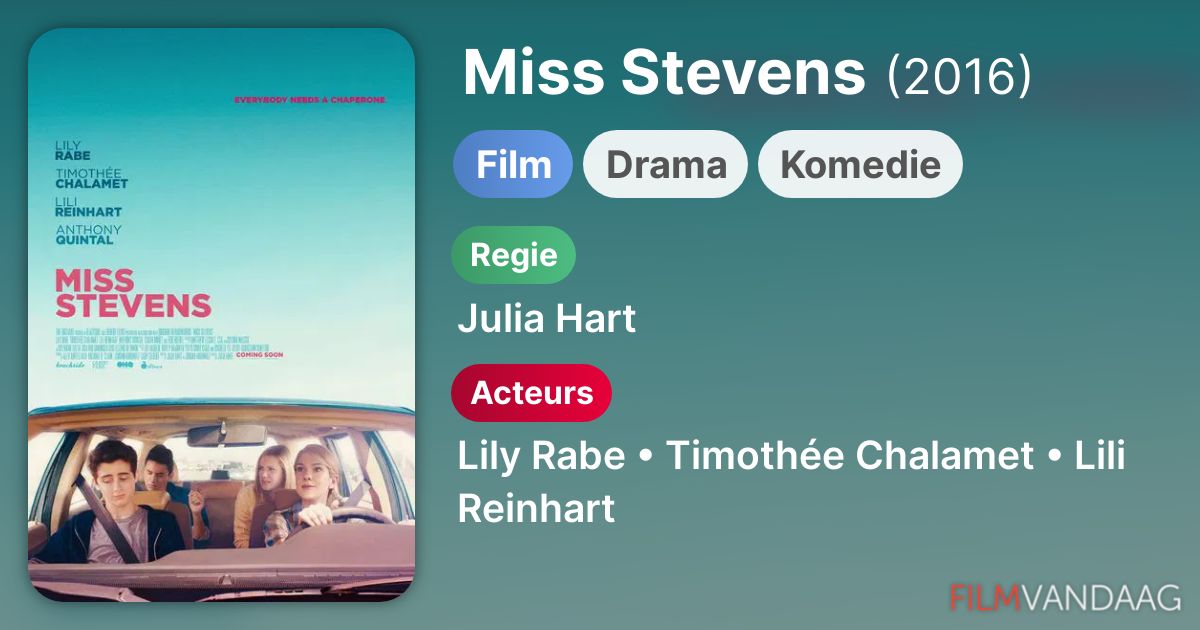 Miss Stevens (film, 2016) - FilmVandaag.nl
