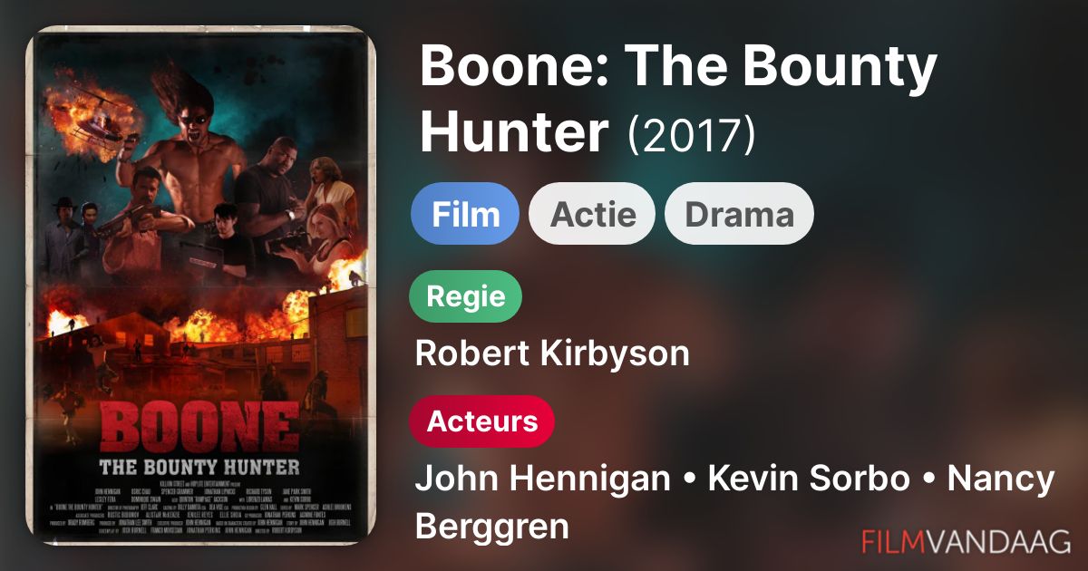 Boone: The Bounty Hunter (film, 2017) - FilmVandaag.nl