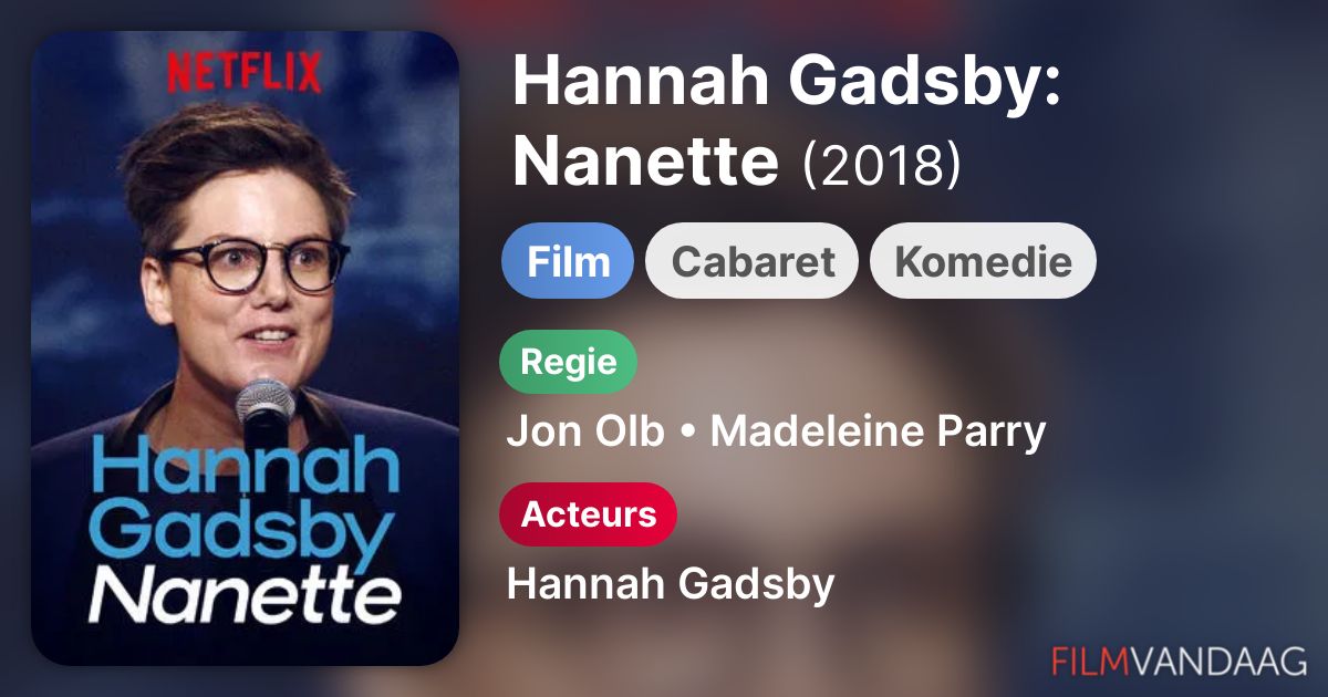 Hannah Gadsby: Nanette (film, 2018) kopen op dvd of blu-ray ...