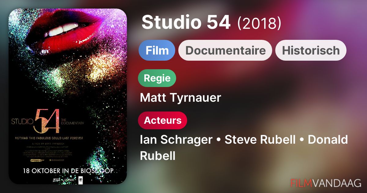 Studio 54 (film, 2018) - FilmVandaag.nl