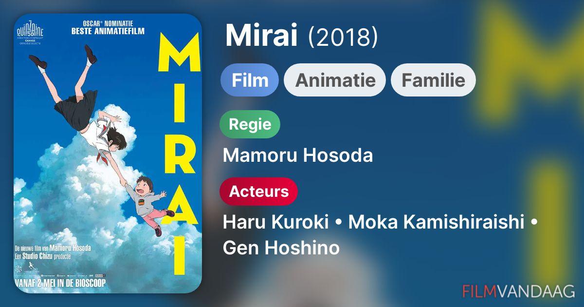 Mirai (film, 2018) - FilmVandaag.nl