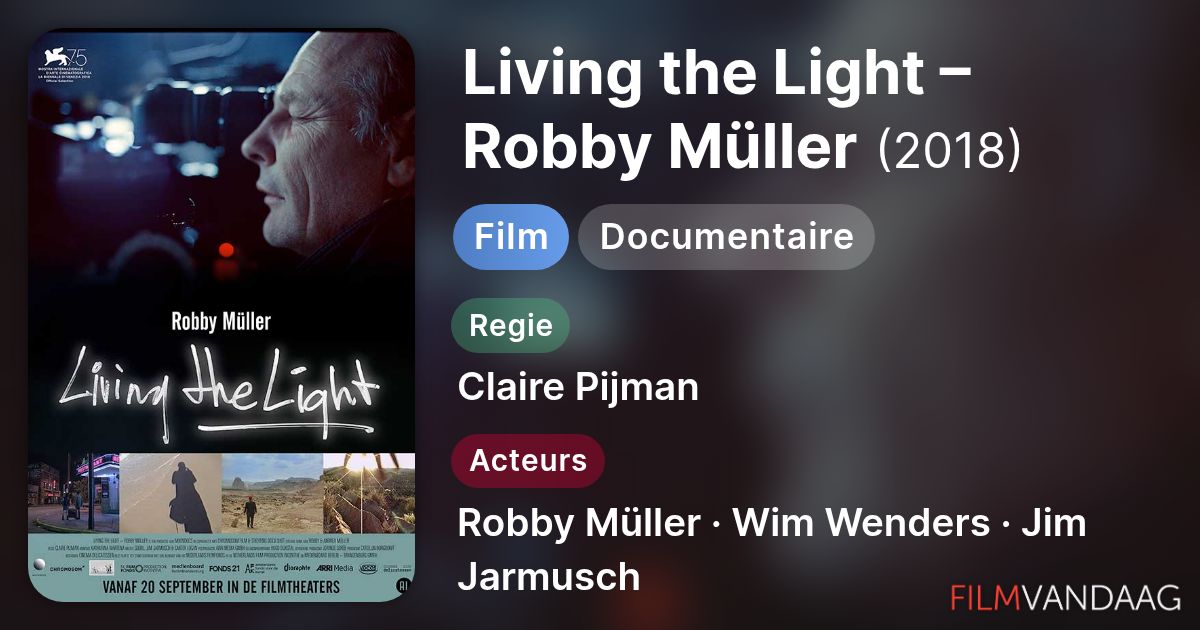 Living the Light – Robby Müller (film, 2018) - FilmVandaag.nl